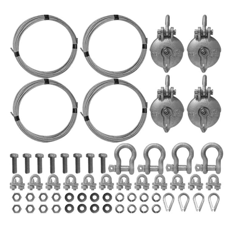10K-12K Galvanized Pile Mount Cable Installation Kit | BH-USA
