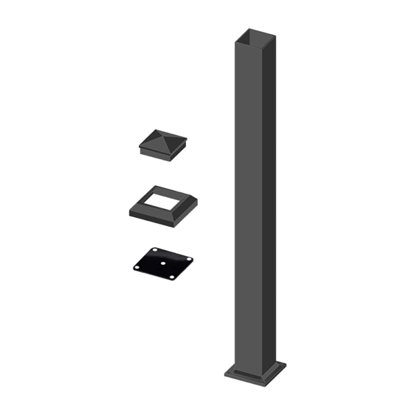 Black Square Flat Piling Caps | BH-USA