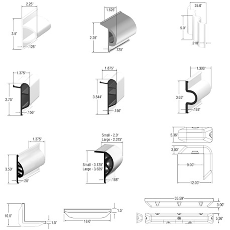 Commercial Grade Double Molded Profiles | Dock Edging | BH-USA