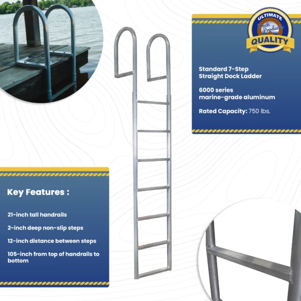 Standard 7-Step Straight Dock Ladder | Dock Products | BH-USA